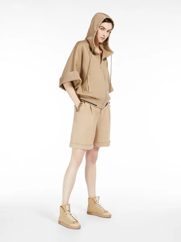Max Mara Zip Up Hooded Casual Jacket