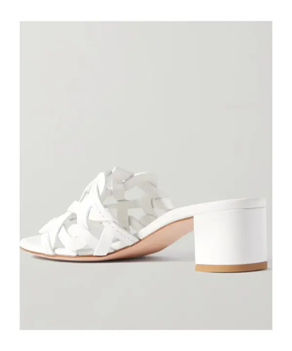 GIANVITO ROSSI 55mm Leather Block Heel Sandals