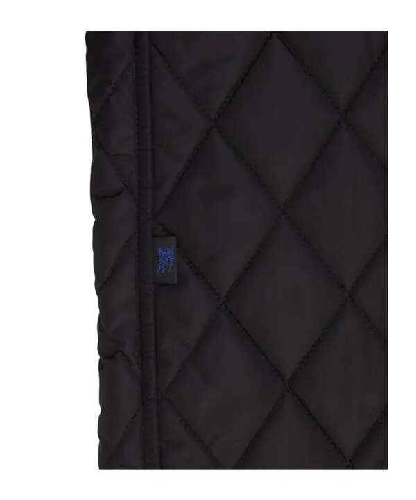 Burberry Quilted Long Sleeve Jacket With Patch Pockets - Black