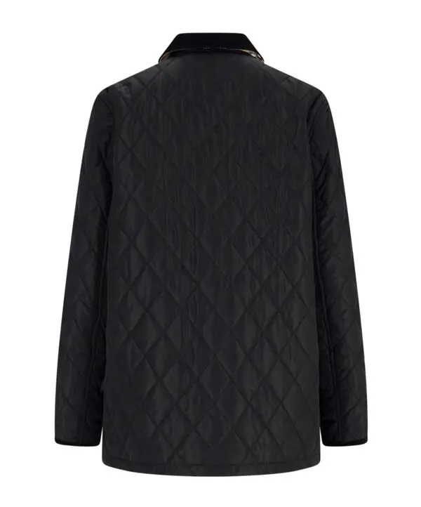 Burberry Quilted Long Sleeve Jacket With Patch Pockets