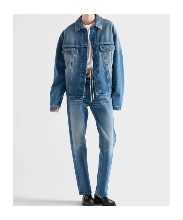 Prada Faded Effect Denim Jacket