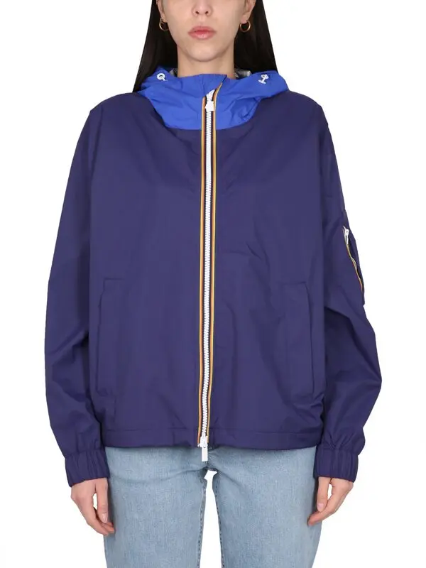 K-WAY Zip-up Hooded Jacket - Blue