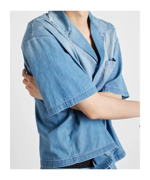 Prada Light Denim Bowling Shirt