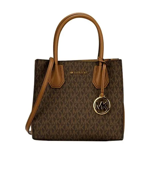 Michael Kors Logo Print Shoulder Bag With Top Handle