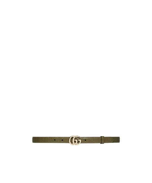 Gucci Gg Milano Thin Belt - Green