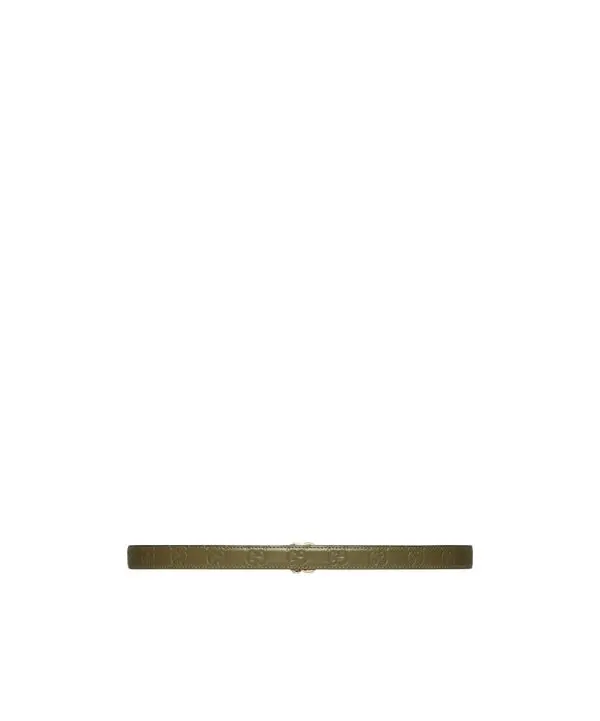 Gucci Gg Milano Thin Belt - Green
