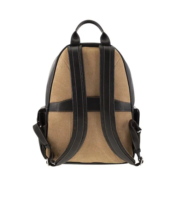 Brunello Cucinelli Logo Printed Backpack - Black