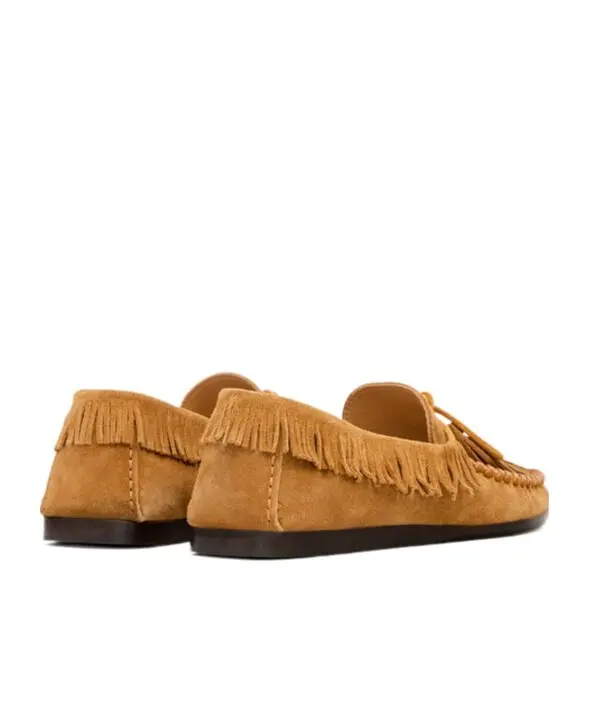 Isabel Marant Étoile Fitza Loafers With Graphic Woven Detail - Cognac Brandy