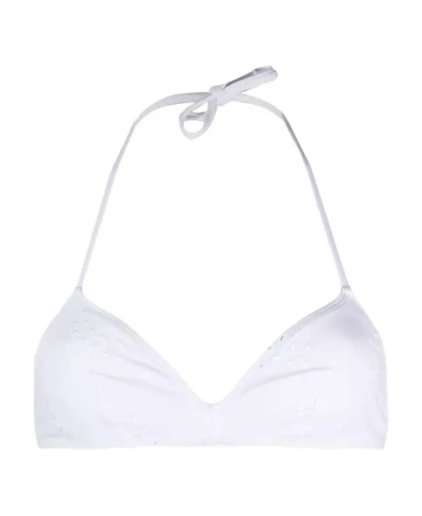 Chloé Halterneck Bikini Top - White
