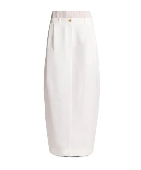 Khaite Pleated Midi Skirt