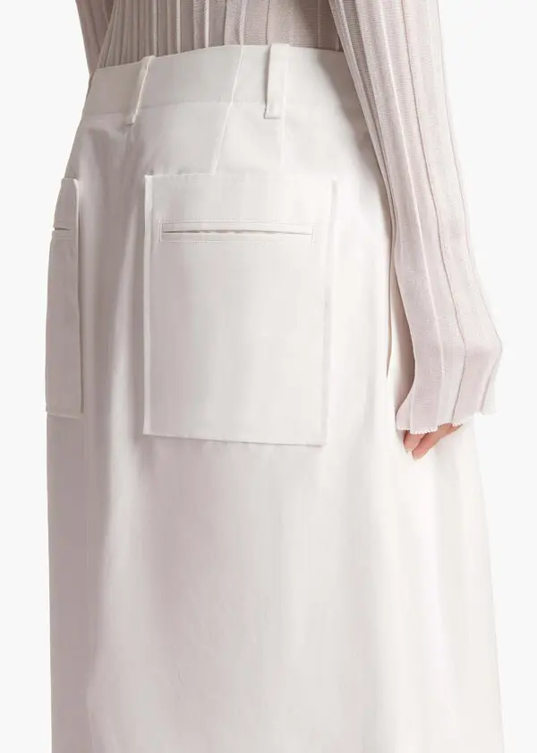Khaite Pleated Midi Skirt