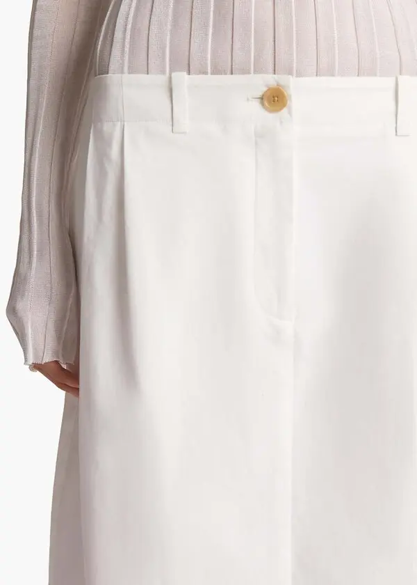 Khaite Pleated Midi Skirt