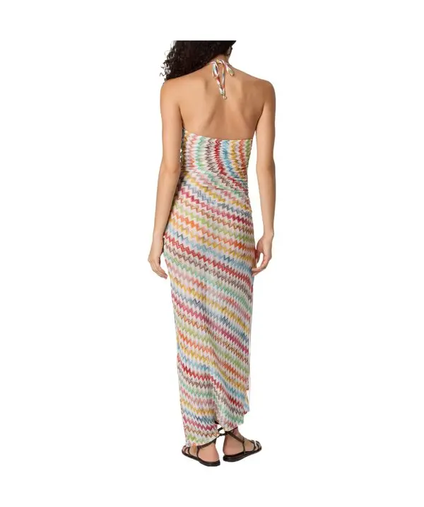 Missoni Zigzag Halterneck Beach Dress - White