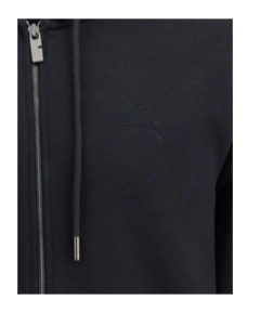 Burberry Check Trim Zip-up Drawstring Hoodie