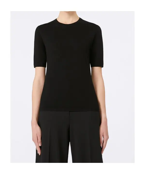 Max Mara Gerico Short-sleeved Knitted Jumper - Black