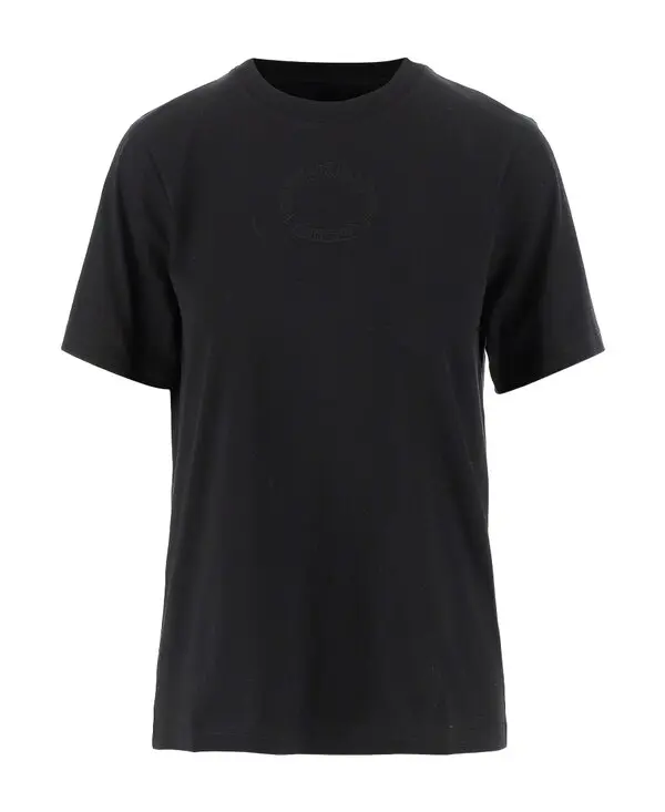 Burberry Short Sleeved Crewneck T-shirt With Logo Detail - Black