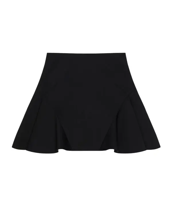 Givenchy Ruffled Wool Mini Skirt