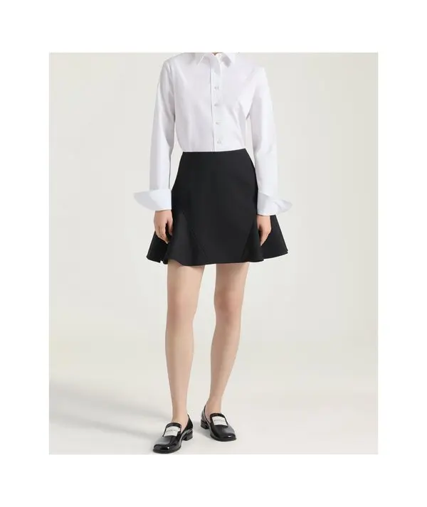 Givenchy Ruffled Wool Mini Skirt