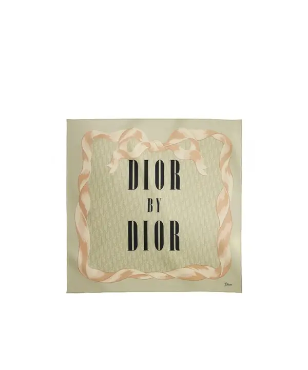 Dior Printed Square Scarf - Nude