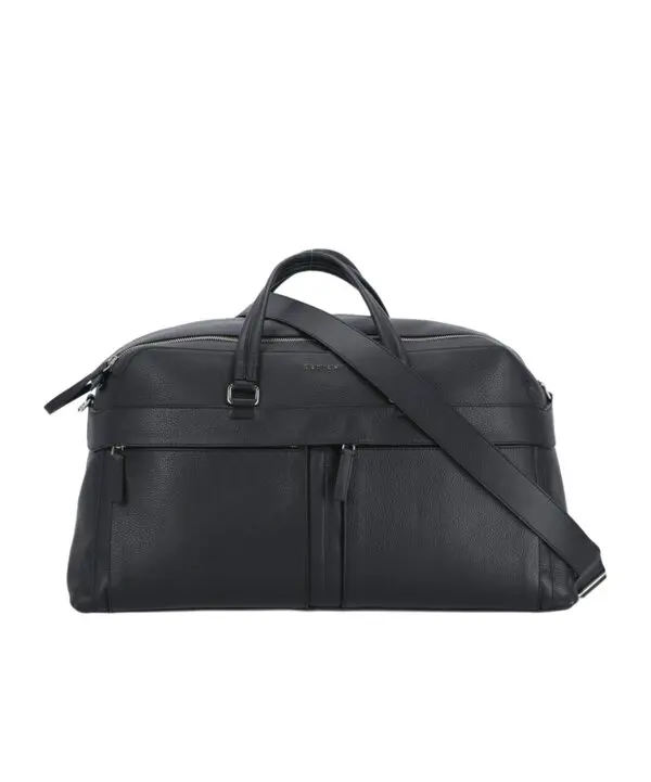ORTIGNI Logo-plaque Leather Holdall Bag - Black
