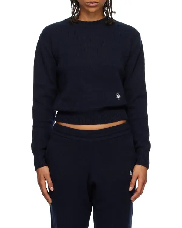 SPORTY  RICH Sporty & Rich Cashmere Jumper With Embroidered Logo