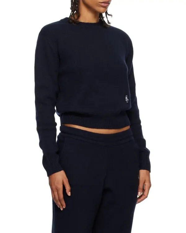 SPORTY  RICH Sporty & Rich Cashmere Jumper With Embroidered Logo