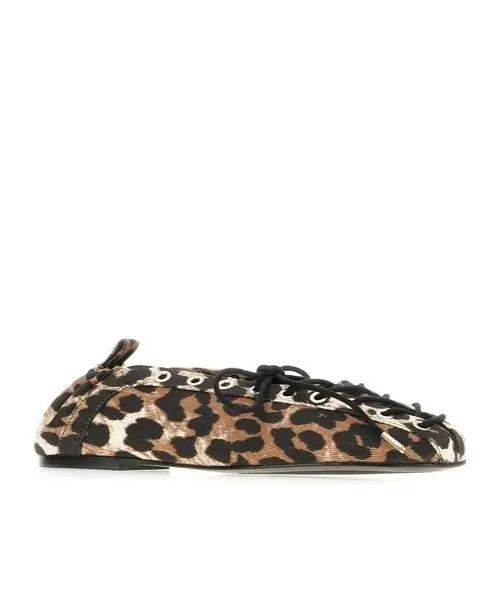 GANNI Leopard Print Ballerina Flats - Leopard Color