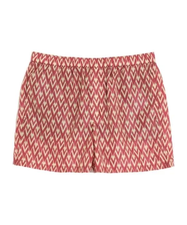 Valentino Garavani Printed Nylon Swim Shorts - Pink