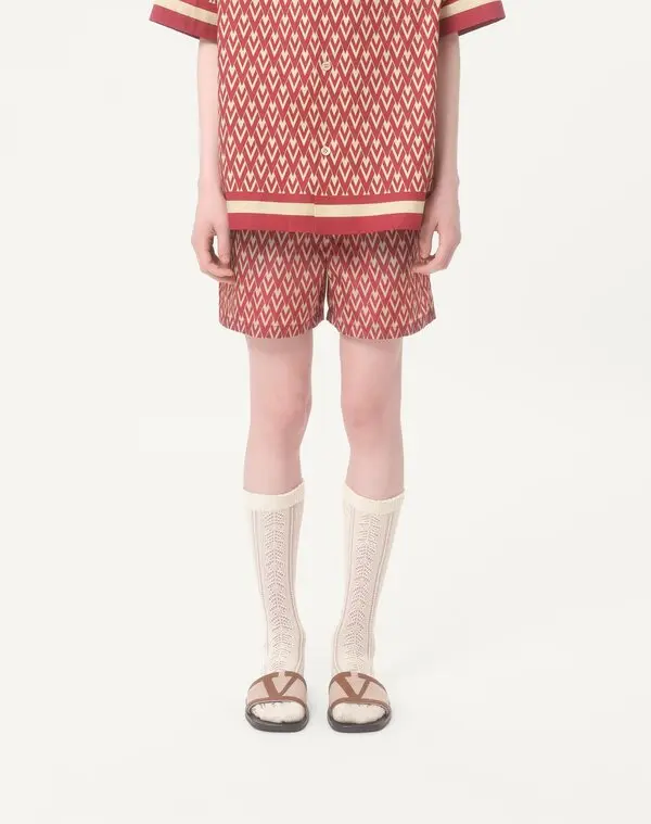 Valentino Garavani Graphic Print Swim Shorts - Pink