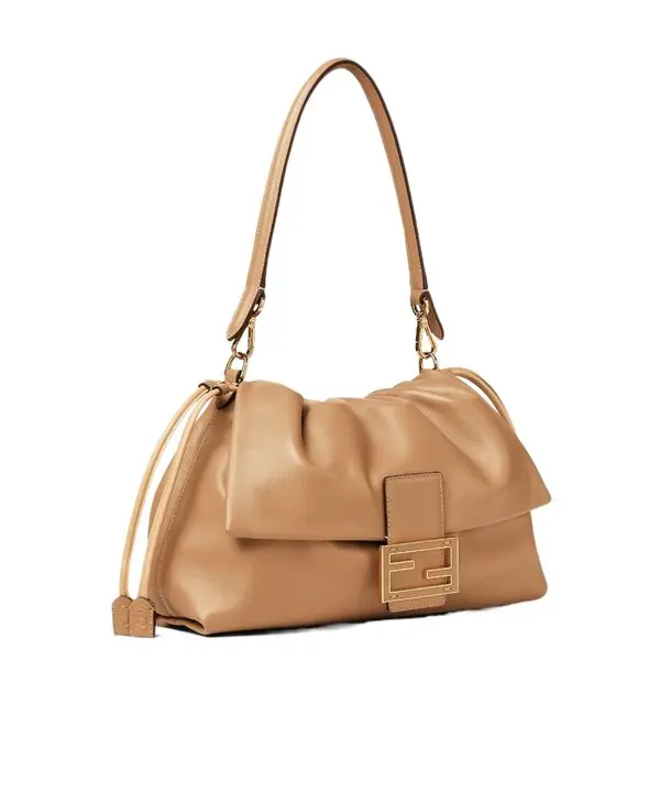 Fendi Cappuccino Nappa Leather Bag - Nude
