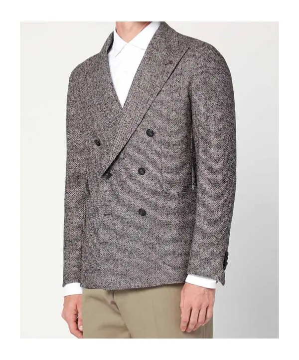 Tagliatore Double-breasted Textured Blazer - Multicolor