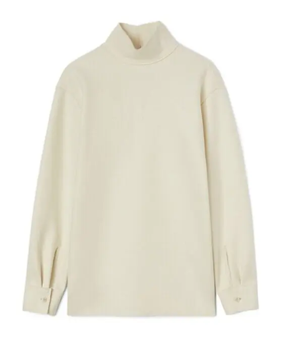 JIL SANDER High-neck Knitted Jumper With Back Slit And Side Slits