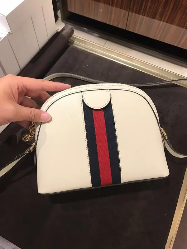 Gucci Ophidia Small Shoulder Bag - White