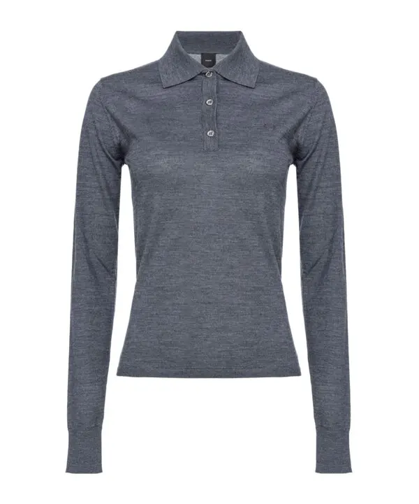 Pinko Long-sleeved Knitted Polo Shirt