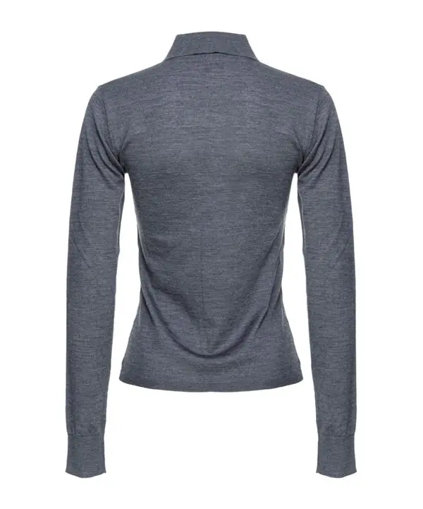 Pinko Long-sleeved Knitted Polo Shirt