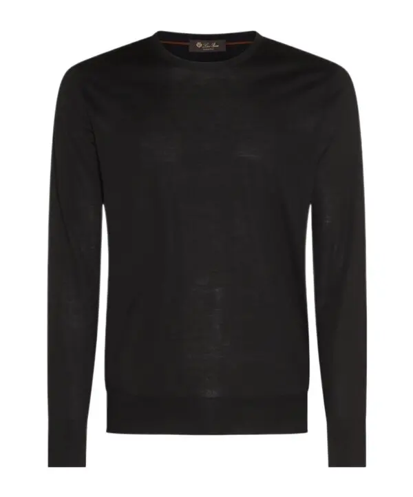 Loro Piana Crewneck Knitted Jumper - Black