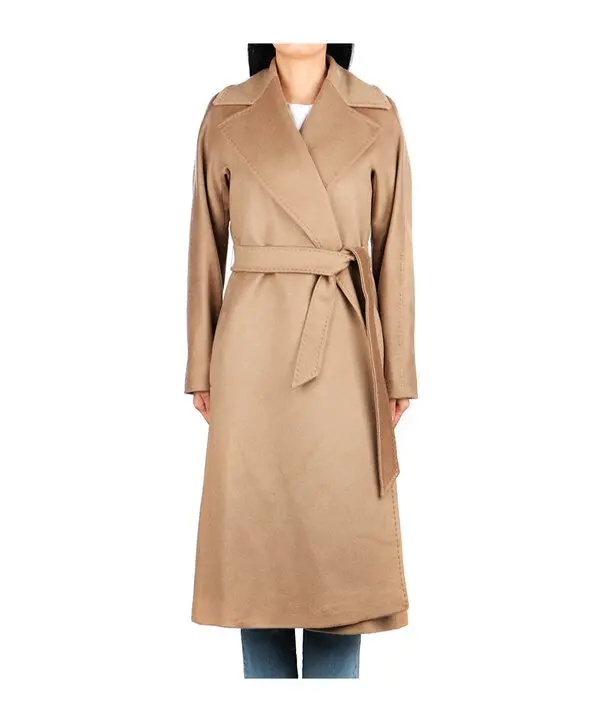 Max Mara Long-sleeved Belted Coat