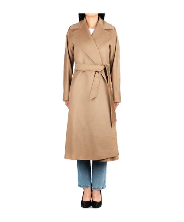 Max Mara Long-sleeved Belted Coat