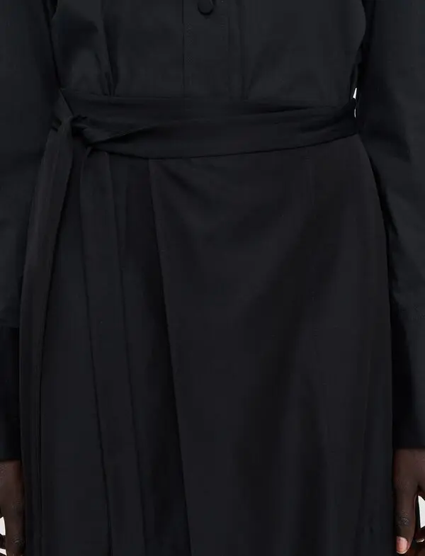JOSEPH Alix Cotton Wrap Skirt - Black
