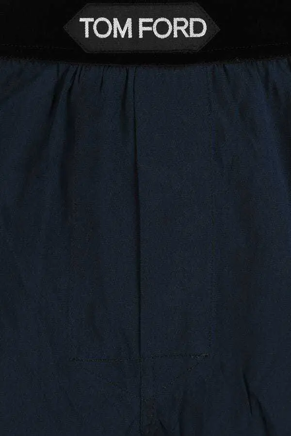 TOM FORD Logo Waistband Satin Pajama Trousers - Black