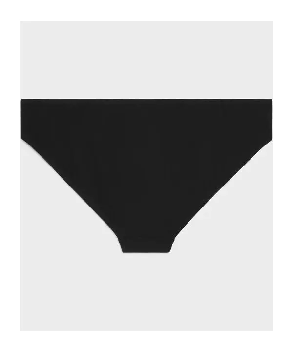 Celine Matte Jersey Swimwear Bottoms With Triomphe Chain - Black