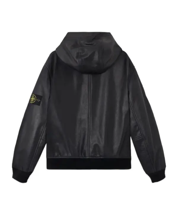Stone Island Logo Detail Hooded Bomber Jacket