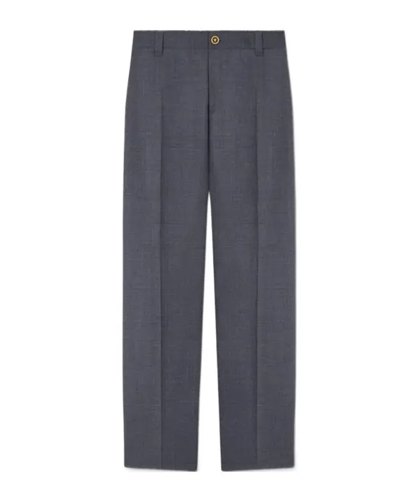 Versace Micro-checked Wool Trousers