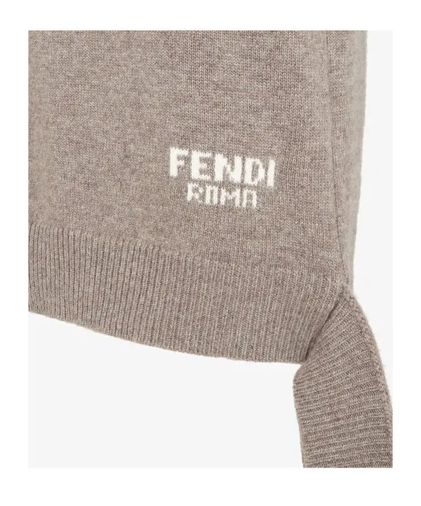 Fendi Sleeveless Knit Dress With Asymmetrical Ribbons