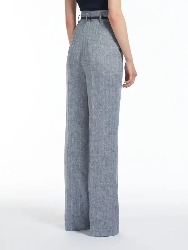 Max Mara Herringbone High-waist Trousers