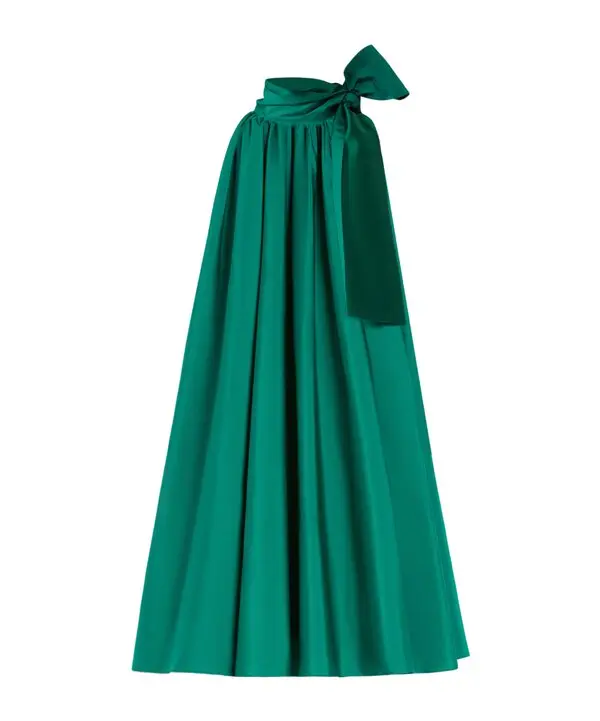 Max Mara Taffeta Halterneck Dress With Bow Detail