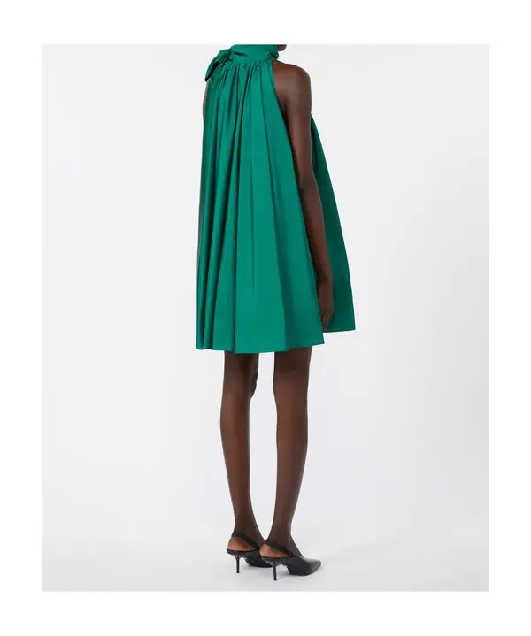 Max Mara Taffeta Halterneck Dress With Bow Detail