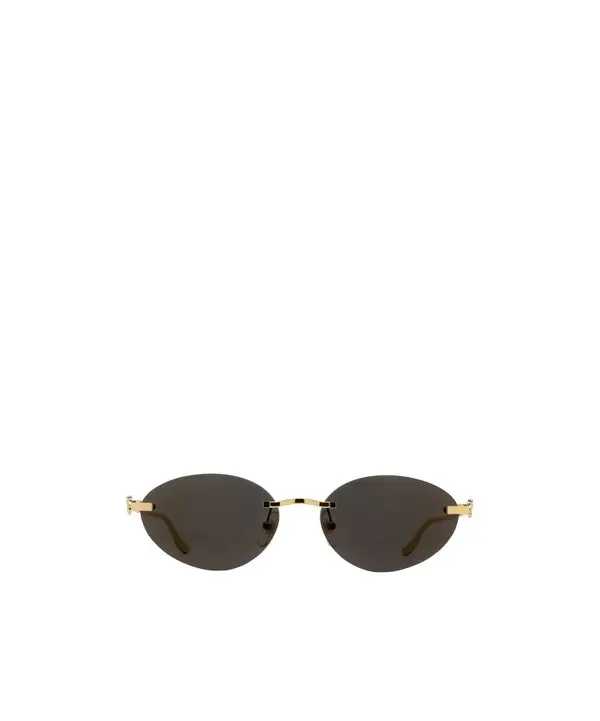 Cartier Rimless Cat Eye Sunglasses - Gold