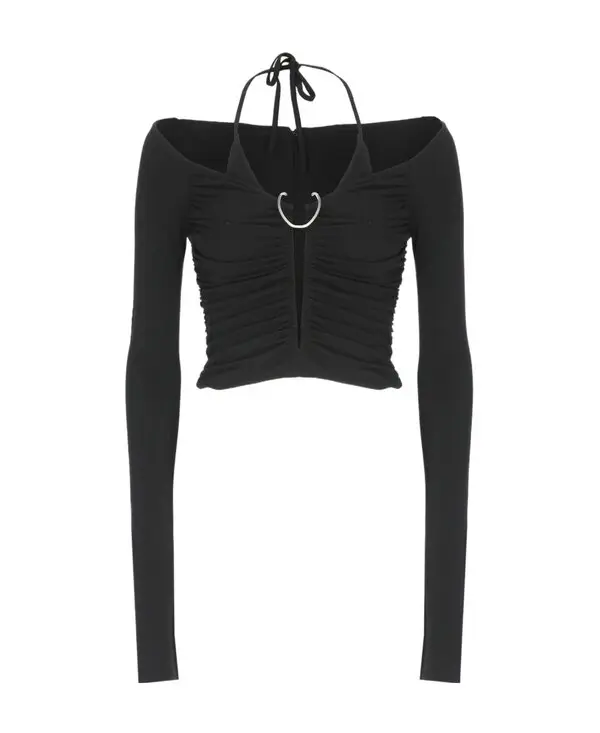DION LEE Mobius Layered Long-sleeve Top - Black