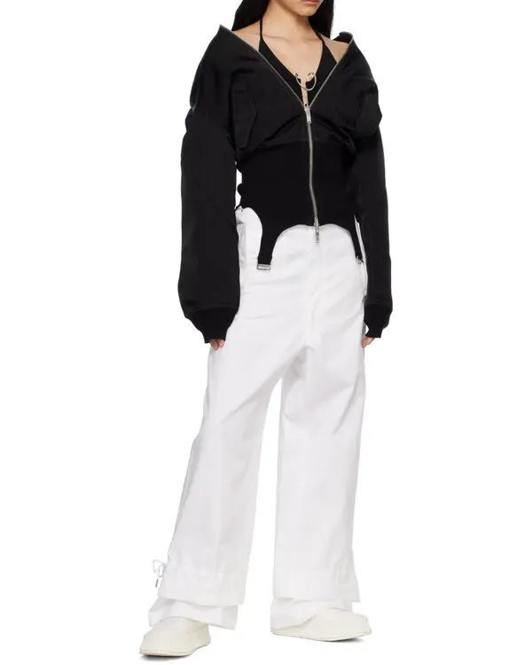 DION LEE Mobius Layered Long-sleeve Top - Black
